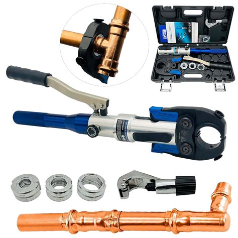 Ibosad Copper Tube Fittings Hydraulic Pipe Crimping Tool With 1 2 Inch 3 4 Inch And 1 Inch Jaw