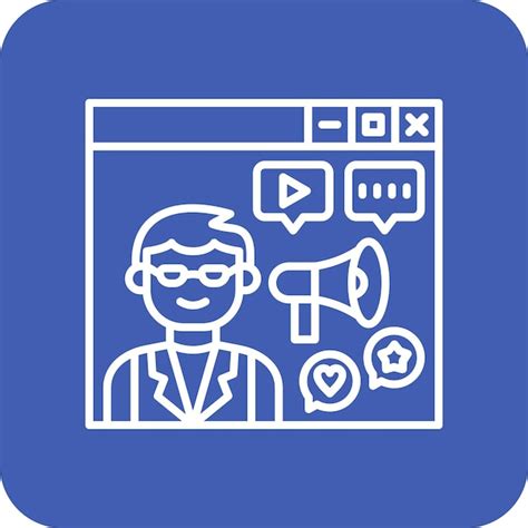 인플루언서 아이콘 프리미엄 벡터