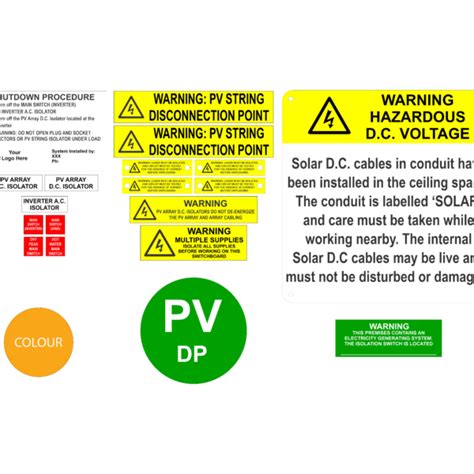 Custom Disconnection Point Solar Label Kit