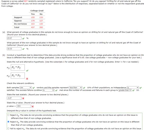 solved suppose a survey asked 827 randomly sampled