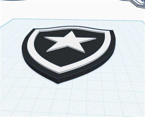 🇧🇷 Botafogo De Futebol E Regatas 3d Logo BrasÃo Crest・ Stl File For 3d