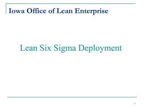 Lean Deployment Ppt Business Operations Business