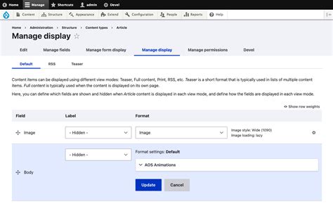 Animate Fields AOS Drupal Org