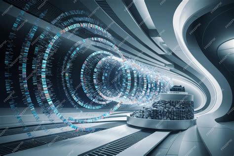 Abstract Digital Technology Background Big Data Visualization High