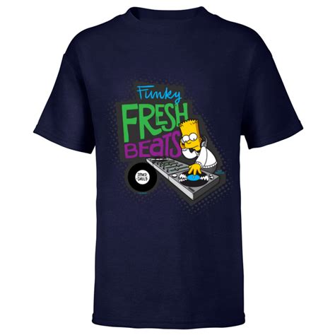 The Simpsons Bart Simpson Funky Fresh Beats Served Daily Short Sleeve