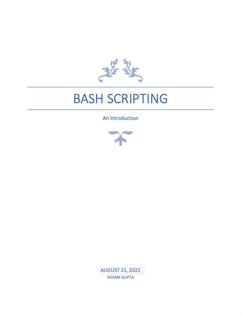 Introduction To Bash By Shyam Gupta Leanpub Pdfipadkindle Introduction To Bash By Shyam Gupta Leanpub Pdfipadkindle