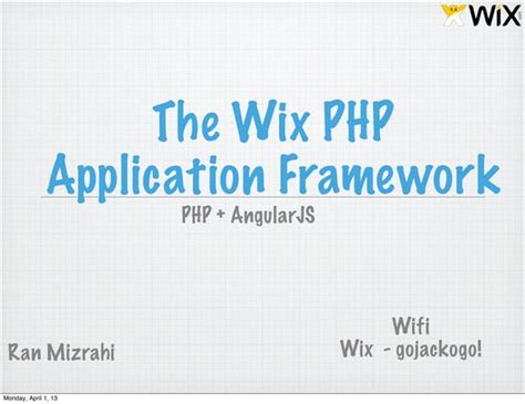 Wix Application Framework Pdf Web Development Internet