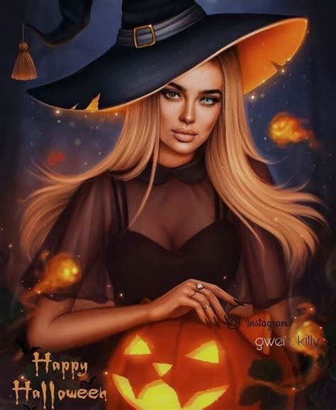 Gwen Killy Artist Halloween Witch Art
