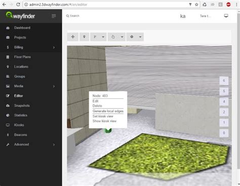 keeping floor plan editor idle in the background 3d wayfinder