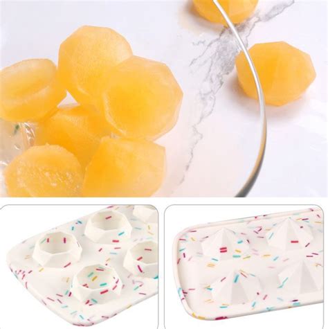 2 Pcs 크리 에이 티브 실리콘 아이스 트레이 금형 8 연속 금형 집에서 만든 Diy 아이스 트레이 상자 스타일 하트 모양 젤리 효과