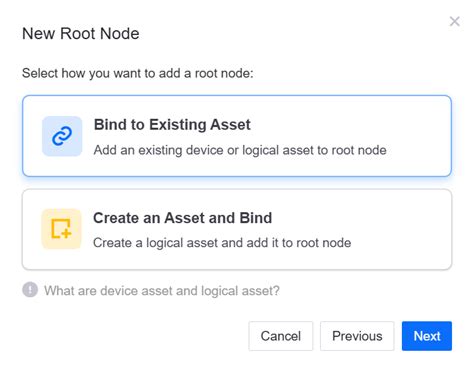 Creating An Asset Tree And Node — Device Connectivity And Management