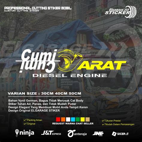 Stiker Sticker Kaca Cumi Cumi Darat Stiker Strip Kaca Mobil Diesel