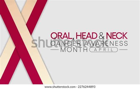 Oral Head Neck Cancer Awareness Month Stock Vector Royalty Free