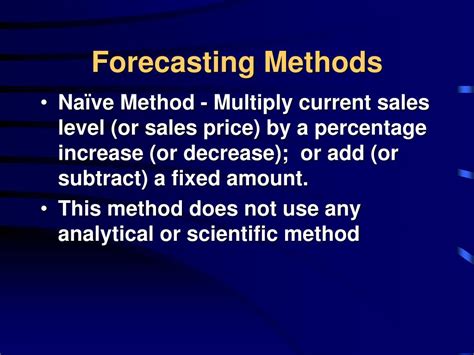 PPT Forecasting Methods PowerPoint Presentation Free Download ID