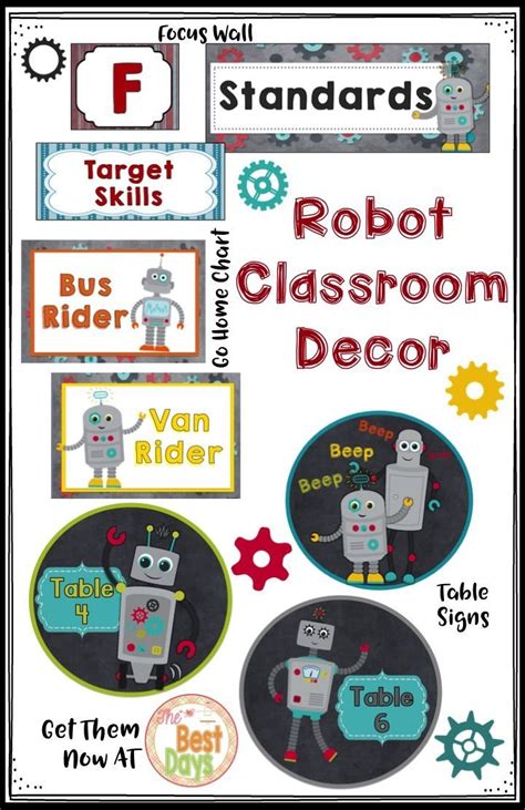Do You Just Love Robots This Robot Classroom Decor Is Just What You