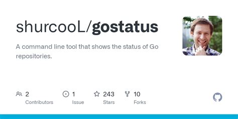 GitHub ShurcooL Gostatus A Command Line Tool That Shows The Status Of Go Repositories