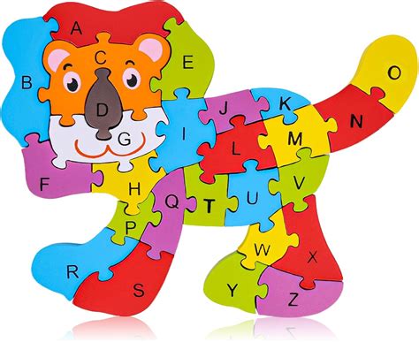 Lovestown Lion Wooden Puzzle 26pcs Jigsaw Puzzle Alphabet