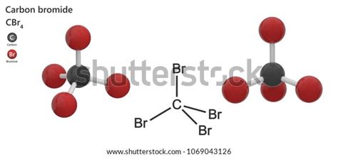 Carbon Bromide Cbr4 Known Carbon Tetrabromide Stock Illustration