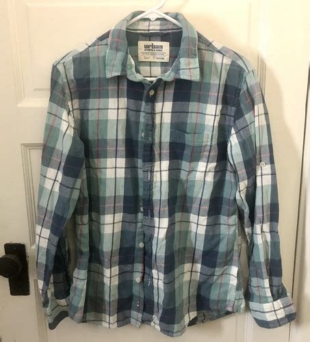 Urban Pipeline 100 Cotton Flannel Shirt Sz M Ebay