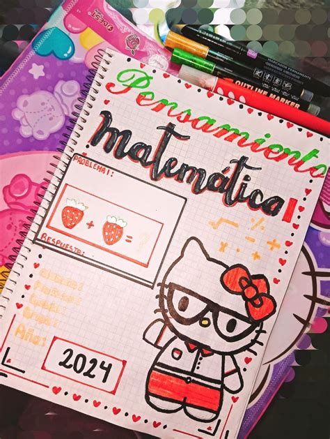 Carátula De Hello Kitty In 2024 Notebook Cover