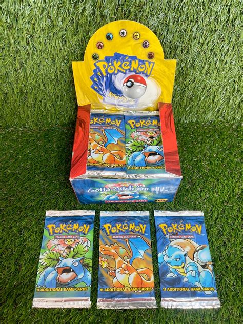 Box Fresh 1999 Pokemon Base Set Unlimited Booster Pack Factory