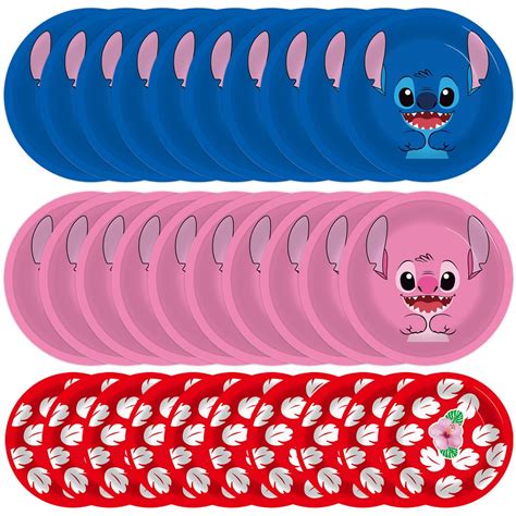 Duyoublt Stitch Birthday Party Supplies 48pcs Plates Set For Stitch