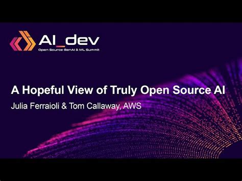 free video a hopeful view of truly open source ai from linux