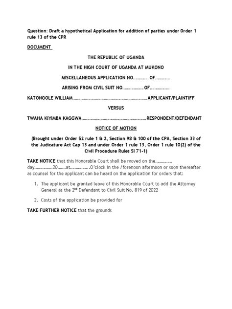 Order 1 Rule 10 Pdf Lawsuit Public Sphere