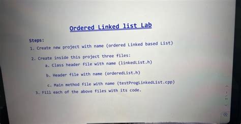 Solved Ordered Linked List Lab Steps 1 Create New Project