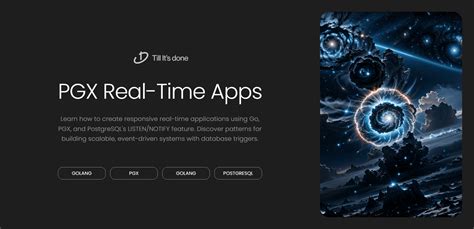 build real time apps with pgx and postgresql