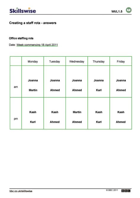 Staff Rota Spreadsheet In Creating A Staff Rota Staff Rota Spreadsheet Spreadsheet Downloa Free