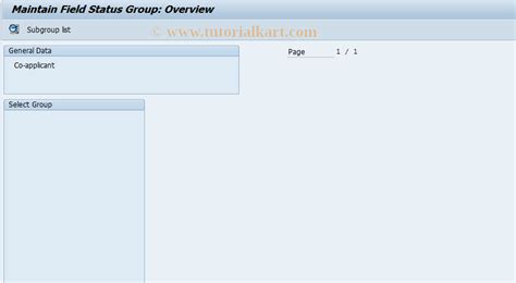 FO E SAP Tcode Change Co Applicant Field Selection