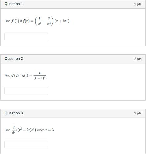solved question 1 2 pts find f 1 if f x question 2 2