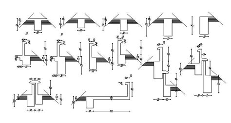 Different Sections Of Coping Formwork In Detail Autocad 2d Drawing Cad File Dwg File