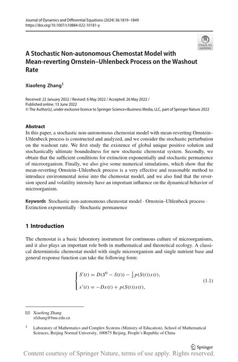 A Stochastic Non Autonomous Chemostat Model With Mean Reverting