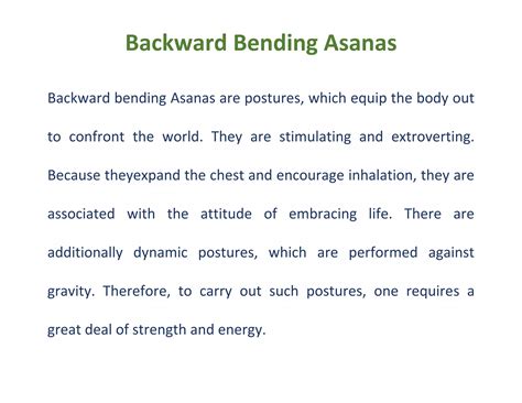 Backward Bending Asanas Ppt