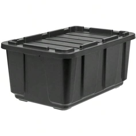 27 Gallon Large Heavy Duty Storage Bins With Lids Snap On Lid