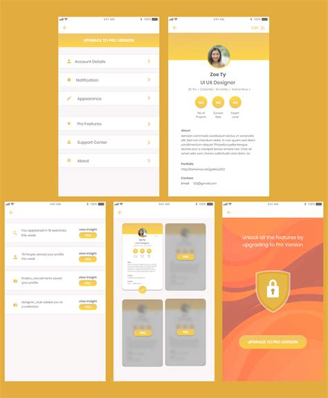 settings page ui design behance