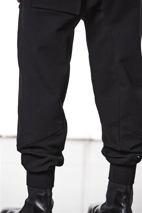 Thom Krom Woven Drop Crotch Pant In Black