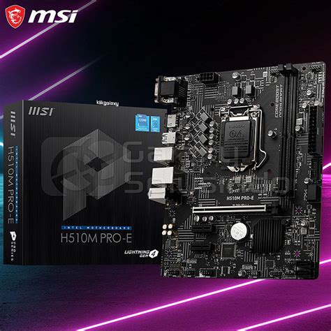 Msi H510m Pro E Intel Lga1200 H510 Ddr4 Rocket Lake Motherboard
