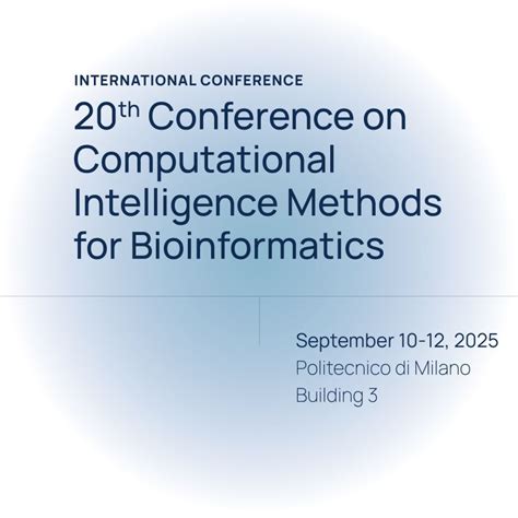 The 20th Conference On Computational Intelligence Methods For Bioinformatics And Biostatistics