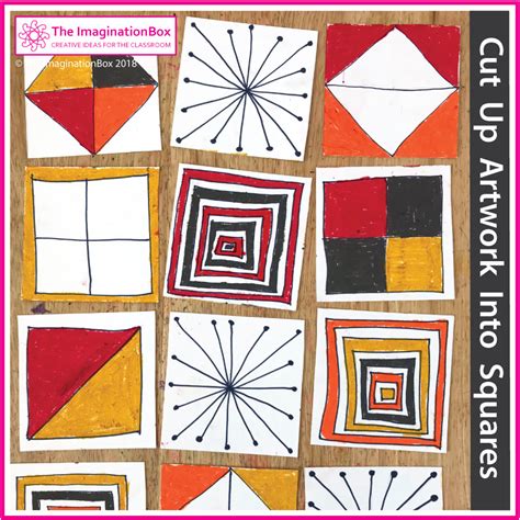 Geometry And Squares 2d Shapes Math And Art Activity The Imagination Box