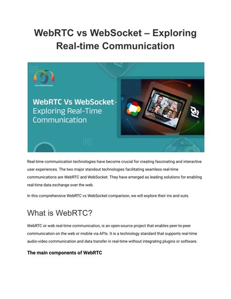 Ppt Webrtc Vs Websocket Exploring Real Time Communication 1 Powerpoint Presentation Id