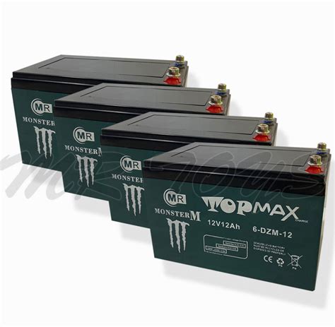 รุ่น Topmax แบตเขียว ของแท้ 100 แบตเตอรี่ แห้ง Chaowei 12v12ah 12v20ah รถจักรยานไฟฟ้า 1 ชุด 4