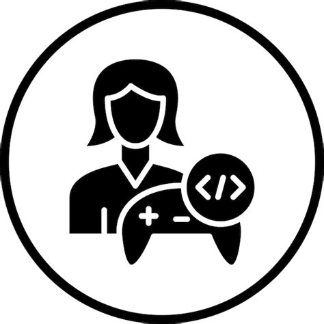 Premium Vector Vector Design Game Developer Female Icon Style