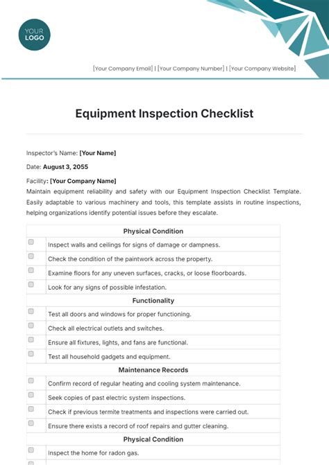 Free Container Inspection Checklist Template To Edit Online