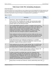 YO Excel Ch PS Scheduling Employees Instructions Docx Grader Instructions Excel