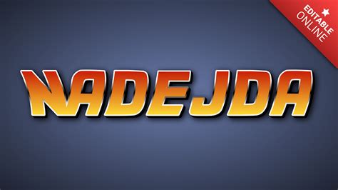 Nadejda Back To The Past Text Effect Generator