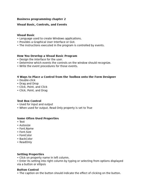 Business Programming Chapter 2 Pdf Typefaces Window Computing