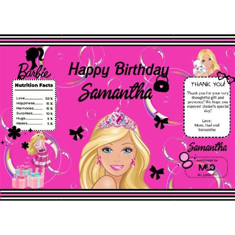 Barbie Personalized Chips Lootbag For Ts Shopee Philippines